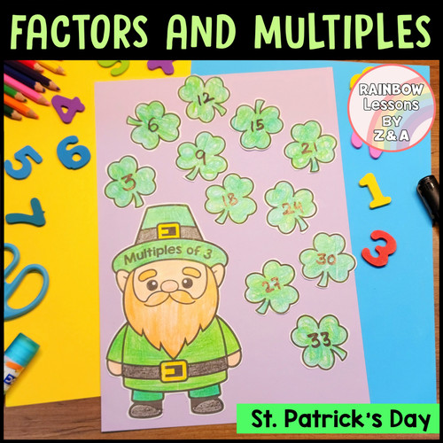 St Patricks Day Math Craft | Factors and Multiples Game | Leprechaun ...