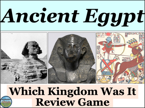 Ancient Egypt Review Game Egyptian Kingdoms Activity