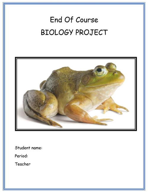 Project Based Learning. Frog's BIOLOGY - Amped Up Learning