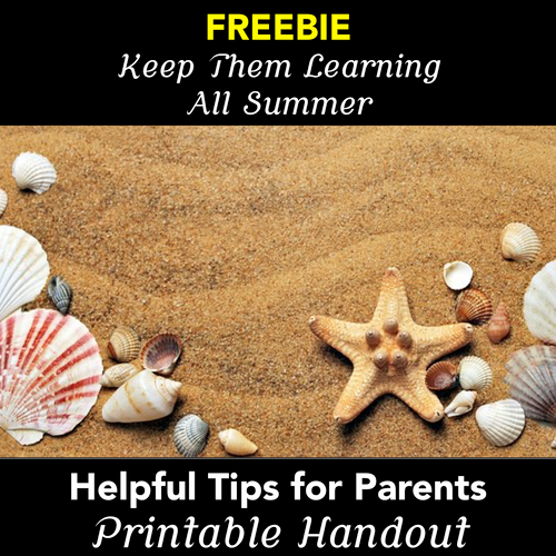 FREEBIE - Keep Them Learning All Summer - Parent Handout - Amped Up ...