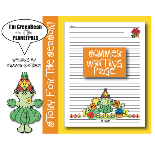 Planetpals Seasonal Summer Writing Page Coloring Sheet Earth Science ...