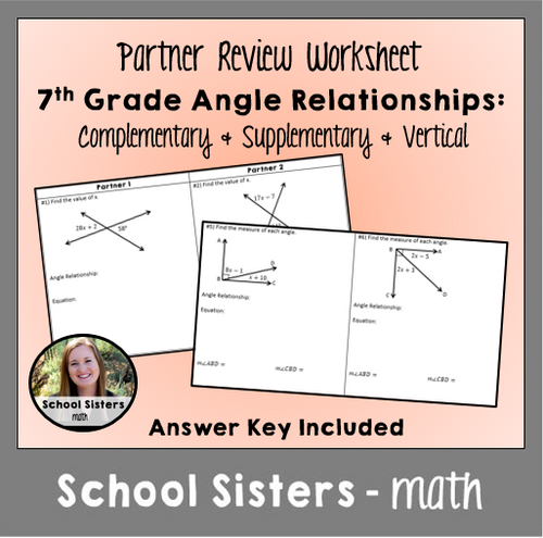 Angle Relationships Pair Share Activity - Amped Up Learning
