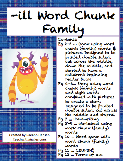 Ill Word Chunk Family - Amped Up Learning