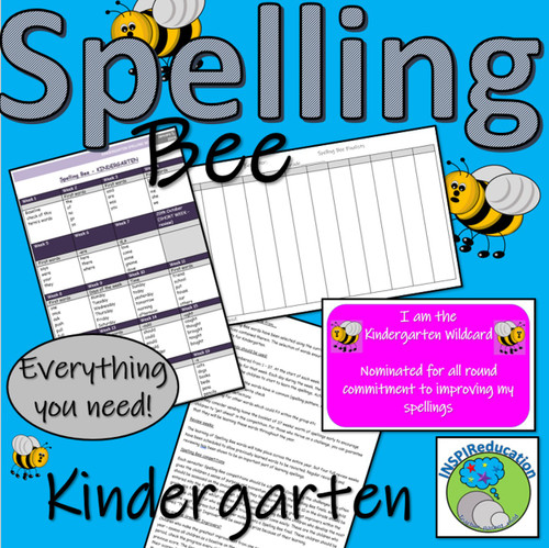 Kindergarten Spelling Bee - All You Need! - Amped Up Learning