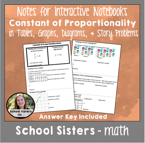 Constant of Proportionality Notes - Amped Up Learning