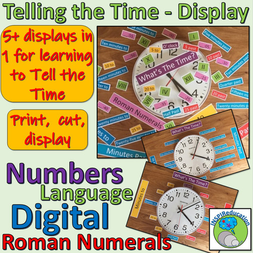 Telling the Time - Classroom Display Materials - Over 5 different ...