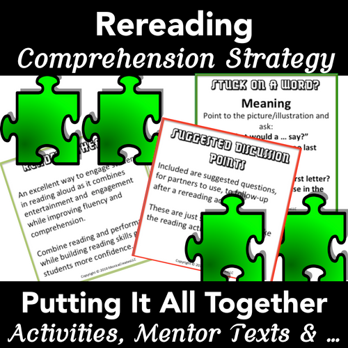 Comprehension Strategy: ReReading: Cross-Curricular: Teacher Task Cards ...