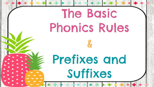 Phonics Rules & Prefixes/Suffixes Posters (pineapple theme) - Amped Up ...