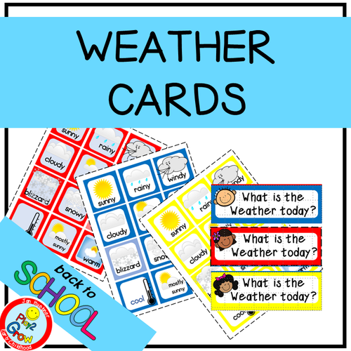 WEATHER CALENDAR CARDS - Amped Up Learning