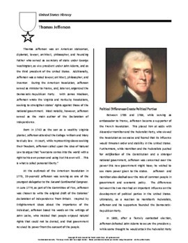 Biography: Thomas Jefferson - Amped Up Learning