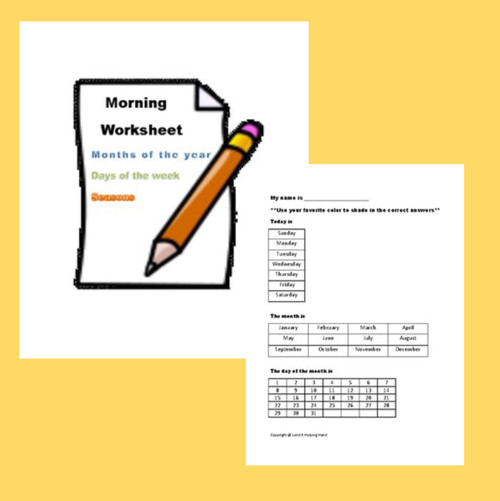 Morning worksheet