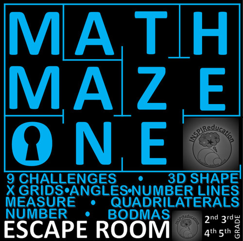 Math Escape Room - Math Maze One - Number and Shape: 9 Challenges ...