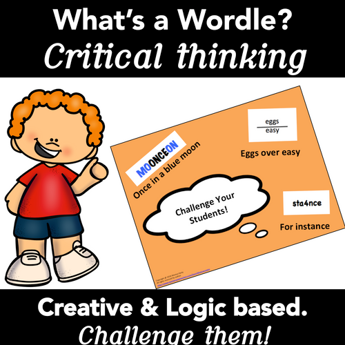 Critical Thinking Activities and Brain Teaser: Wordles - Amped Up Learning
