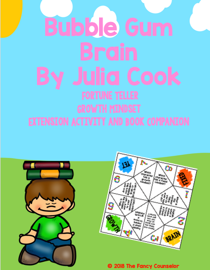 Bubblegum Brain by Julia Cook Growth MIndset Story Extension Activity ...