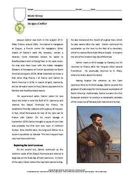 Biography: Jacques Cartier - Amped Up Learning