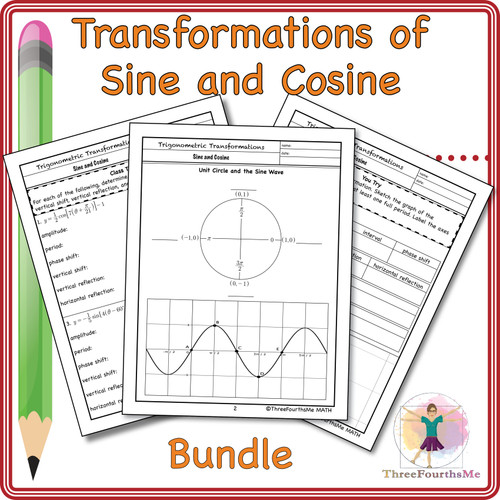 Transformations of Sine & Cosine BUNDLE - Amped Up Learning