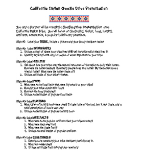 California Indian Google Slides Project