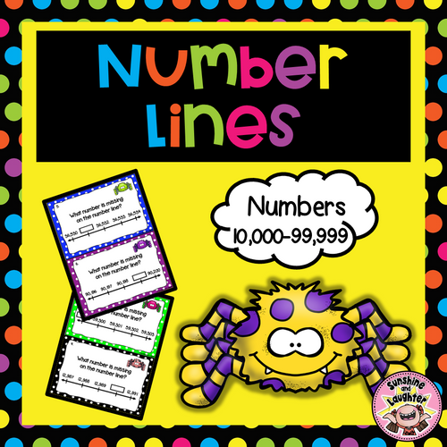 Number Line Scoot - (10,000-99,999) - Amped Up Learning