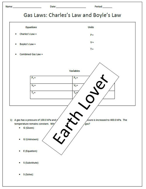 Gas Laws Practice Worksheet - Amped Up Learning