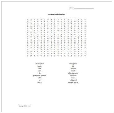 Geology Vocabulary Word Search Collection - Amped Up Learning