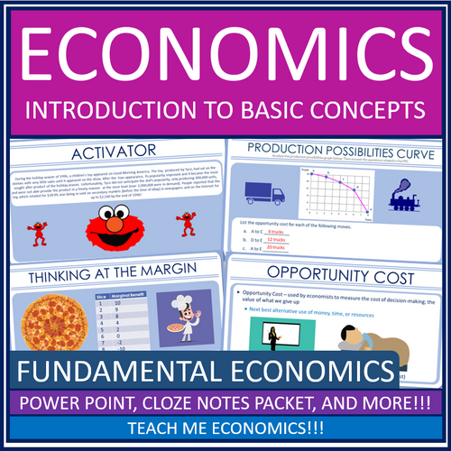 Basic Economic Concepts Scarcity Powerpoint Guided Note Packet Google 1 ...