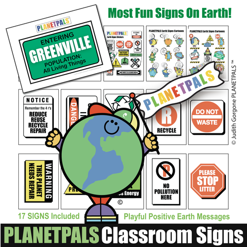 Classroom Decor GREENVILLE Sign Earth Friendly Messages Help Planet ...