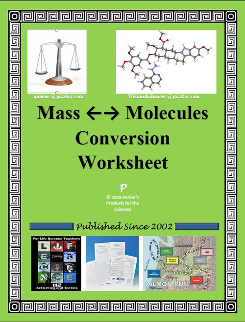 Mass to Compounds Conversion Worksheet with a Key - Amped Up Learning