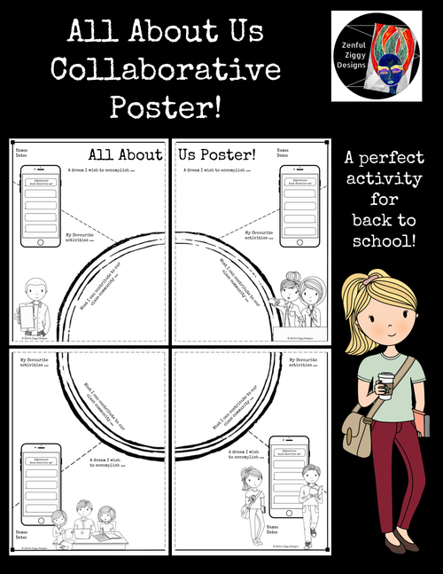 All About Us Collaborative Poster- Back to School Activity - Amped Up ...