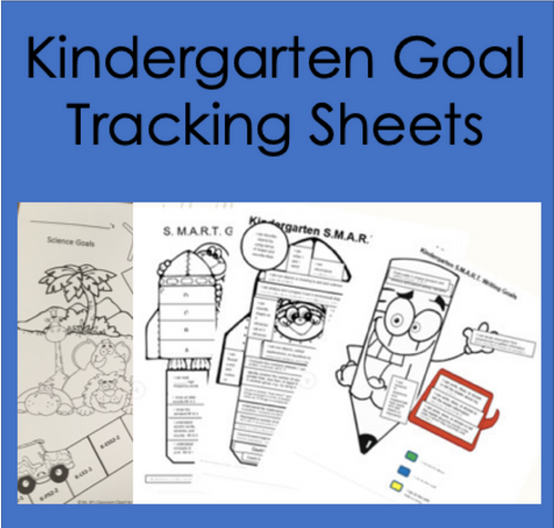 Kindergarten Goal Tracking Sheets - Amped Up Learning