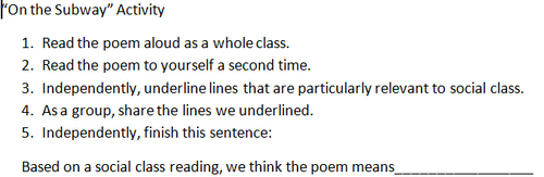 Poetry- Analyzing "On the Subway" poem about social class - Amped Up ...