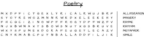 Poetry Word Search - Amped Up Learning