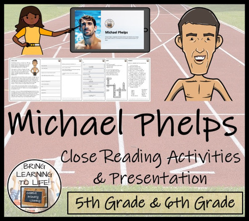 Michael Phelps Close Reading Comprehension Activities | 5th Grade & 6th ...