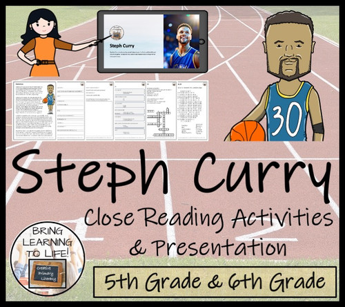 Stephen Curry Close Reading Comprehension Activities | 5th Grade & 6th ...