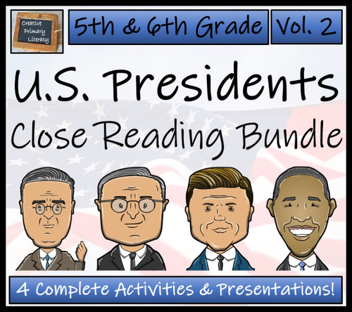 U.S. Presidents Volume 2 Close Reading Activity Bundle | 5th Grade ...