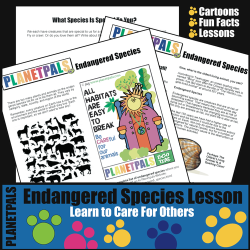 Planetpals Endangered Species Lesson Activities Earth Science ...