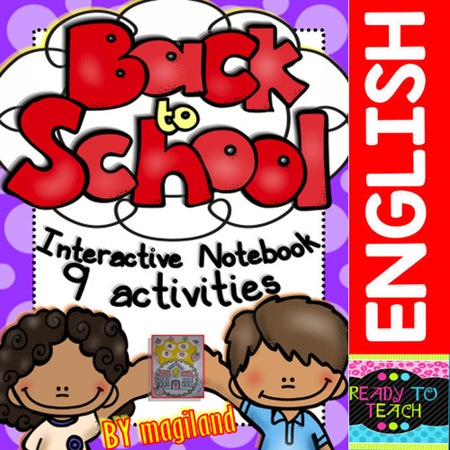 Back to School - 9 INTERACTIVE NOTEBOOK ACTIVITIES in ENGLISH - Amped ...