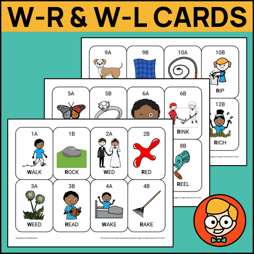 W-R & W-L Minimal Pair Cards