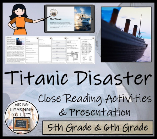 Titanic Close Reading Comprehension Activities | 5th Grade & 6th Grade ...