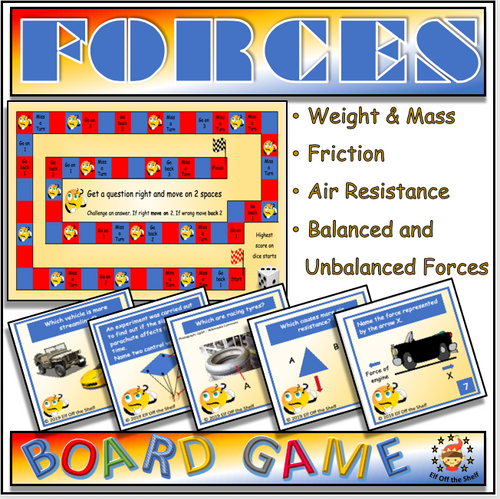 Forces - 48 Question Board Game for Middle School Science - Amped Up ...