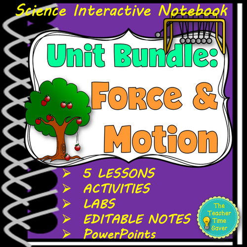 Laws of Motion Interactive Science Notebook Bundle - Amped Up Learning