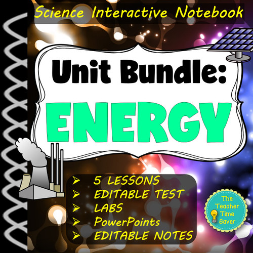 Energy, Work, & Simple Machines Interactive Notebook BUNDLE - Amped Up ...