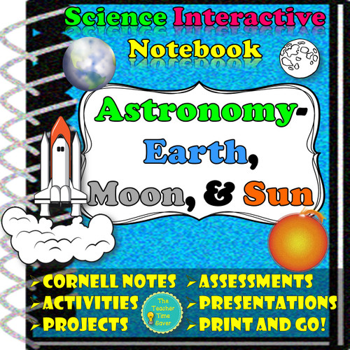 Earth, Sun and Moon Space Science Notebook Bundle - Amped Up Learning