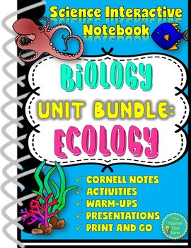 Ecology Ecosystems Unit Notebook Bundle - Amped Up Learning
