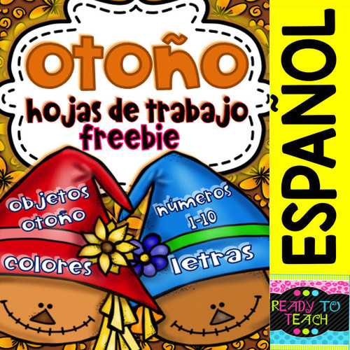OTOÑO No-Prep FREEBIE Math and ELA Printables for Pre-K and Kinder in ...