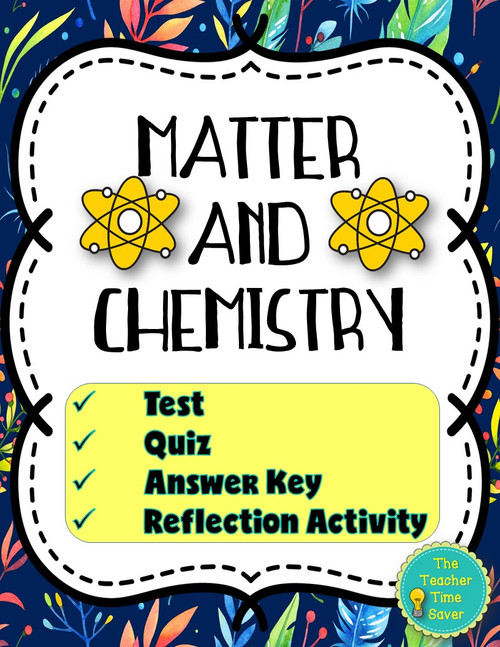 Matter and Chemistry Unit Editable Test and Quiz - Amped Up Learning