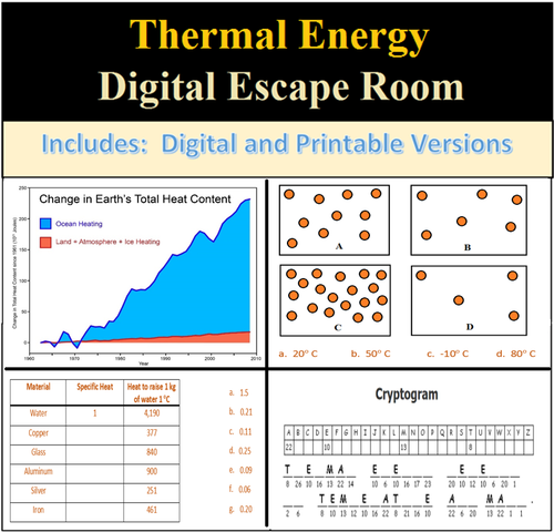 Thermal Energy Digital Escape Breakout Activity - Amped Up Learning