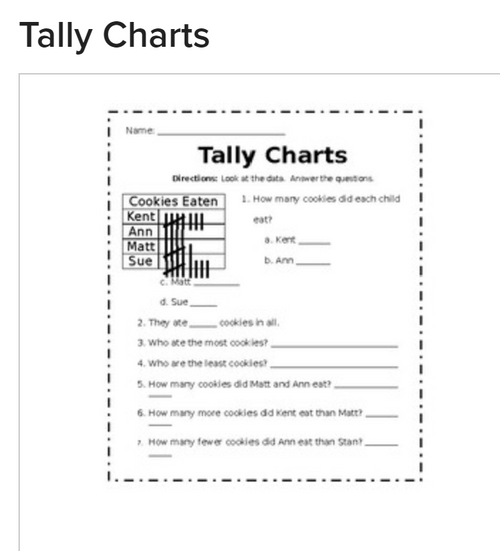 Tally Chart Practice - Amped Up Learning
