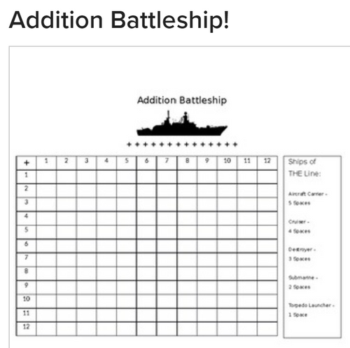 Addition Battleship - Amped Up Learning