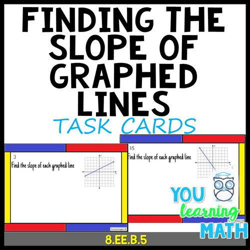 Finding the Slope of a Line given 2 Points: Task Cards - 22 Problems ...