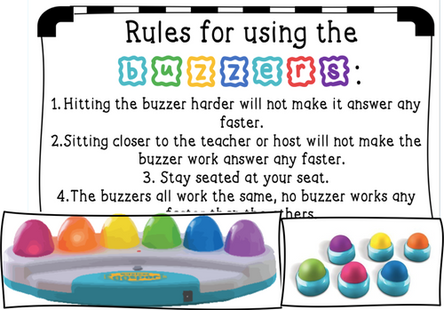 Buzzers Printable for Gameshow Lessons - FREE - Amped Up Learning
